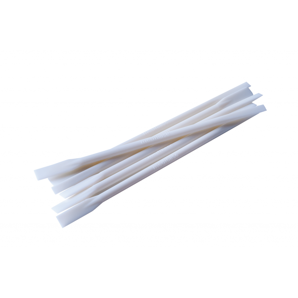 Spatules en plastique blanc à usage unique - Medibase
